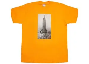Supreme Mike Kelley The Empire State Building Tee Shirt Bright Orange