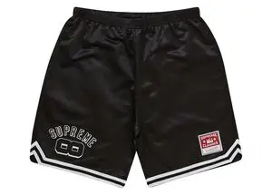 Supreme Mitchell & Ness Satin Basketball Short - Black