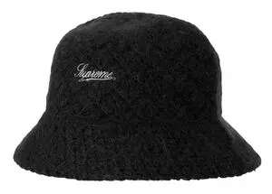 Supreme Mohair Crochet Crusher Hat - Black
