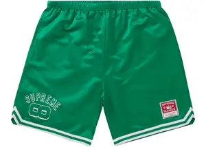 Supreme Mitchell & Ness Satin Basketball Short - Green