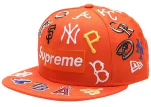 Supreme Mlb New Era Hat - Orange