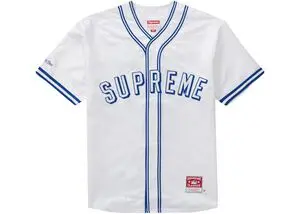 Supreme Mitchell & Ness Satin Baseball Jersey - White