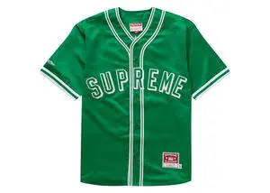 Supreme Mitchell & Ness Satin Baseball Jersey - Green