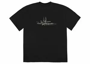 TRAVIS SCOTT Jordan X Cactus Jack Scribble Tee Shirt - Black