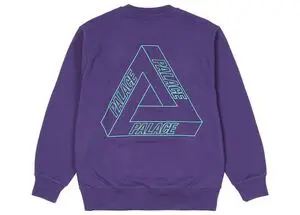 PALACE Outliner Mit Designer Crew - Purple