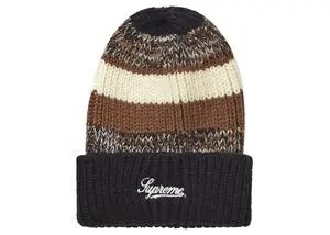 Supreme Striped Beanie - Black