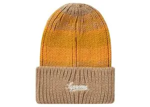 Supreme Mixed Stripe Beanie - Tan