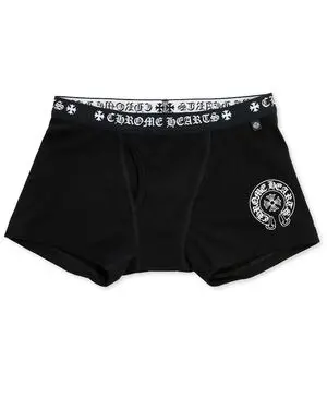 Chrome Hearts Boxer Brief Shorts - Black/white
