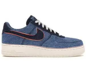 Nike Force 1 Low 3x1 Denim Stonewash Sneakers - Stonewash Blue/dark Obsidian/summit White