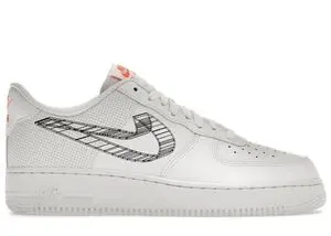 Nike Air Force 1 Low 3d Swoosh Graphic - White/black/orange