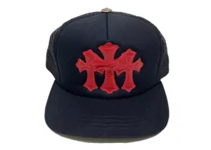 Chrome Hearts Trucker Hat With Cemetery Cross Applique