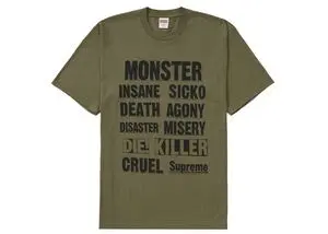 Supreme Monster Tee Shirt - Light Olive