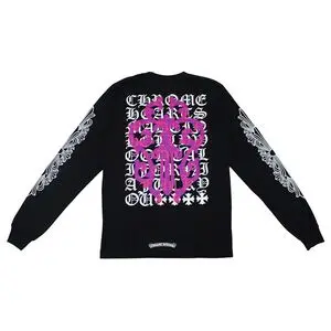 Chrome Hearts Eye Chart Dagger Longsleeve T-Shirt - Black