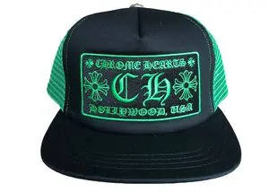 Chrome Hearts Ch Hollywood Trucker Hat - Black | Editorialist