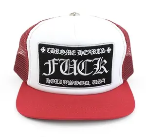 Chrome Hearts Hollywood Trucker Hat - Red/white