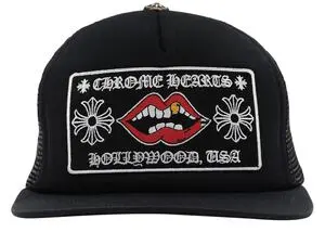 Chrome Hearts Chomper Hollywood Trucker Hat - Black