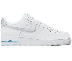 Nike Air Force 1 '07 Low-top Sneakers - White/laser Blue/metallic Silver