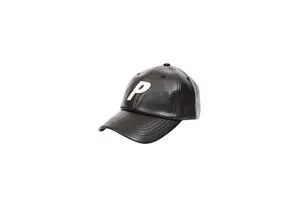 PALACE P 6-panel Leather Cap - Black