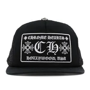Chrome Hearts Ch Hollywood Trucker Hat - Black
