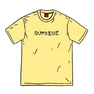 Supreme Morph Tee Shirt - Pale Yellow
