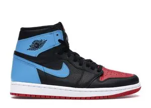 JORDAN 1 Retro High Nc To Chi Leather - Black/dark Powder Blue/gym Red