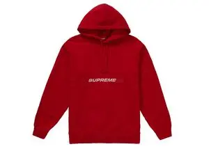Supreme Hooded Sweatshirt With Zip Pouch - Red