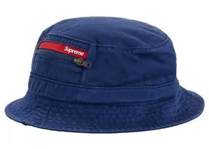 Supreme Supreme Zip Pocket Crusher Bucket Hat Navy