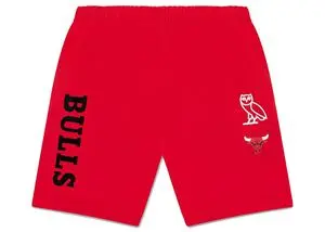 OVO X Nba Bulls Sweatshorts - Red