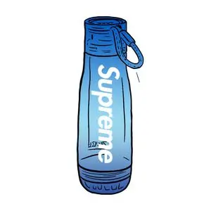 Supreme Zoku Glass Core 16 Oz. Bottle - Blue