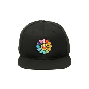 Takashi Murakami X J Balvin Rainbow Flower Cap - Black | Editorialist