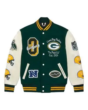 OVO X Nfl Bay Packers Varsity Jacket