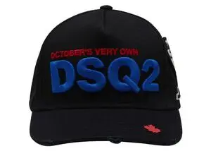 OVO X Dsquared2 Chenille Cap - Black