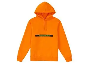 Supreme Hooded Sweatshirt With Zip Pouch - Orange