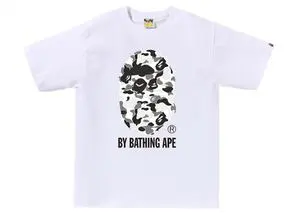 A BATHING APE Abc Camo Bathing Ape Tee Shirt - White/black
