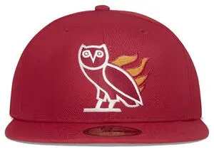 OVO X Nba Heat New Era 59fifty Fitted Cap - Red