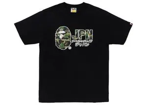 A BATHING APE Abc Camo Jpn Katakana Tee Shirt - Black