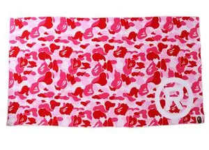 A BATHING APE Abc Camo Beach Towel - Pink