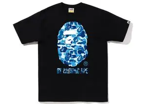 A BATHING APE Abc Camo Bathing Ape Tee Shirt - Black/blue