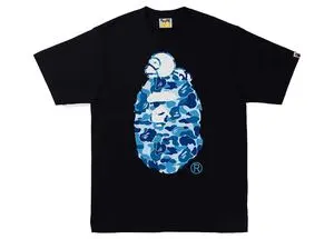 BAPE Abc Camo Milo On Big Ape Tee Shirt Black/blue