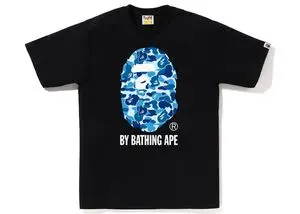 A BATHING APE Abc Camo Bathing Ape Tee Shirt - Black/blue