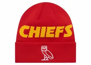OVO X Nfl Kansas City Chiefs New Era Beanie - Red