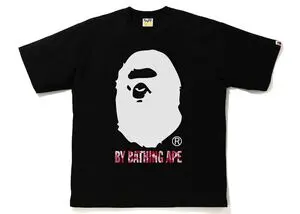 A BATHING APE Abc Camo Bathing Ape Relaxed Fit Tee Shirt - Black/pink
