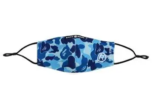 A BATHING APE Abc Camo Logo Mask - Blue