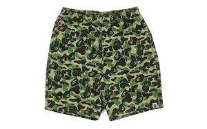 A BATHING APE Abc Camo Beach Shorts - Green