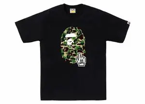 BAPE Abc Camo Online Tee Shirt - Black/green