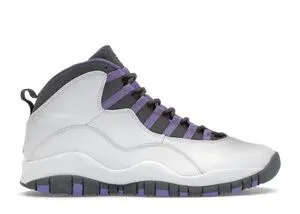 JORDAN 10 Retro Sneakers - White/medium Violet/light Graphite