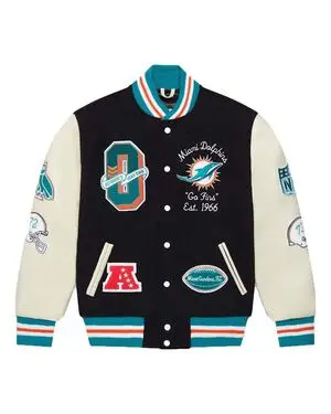 OVO X Nfl Miami Dolphins Varsity Jacket
