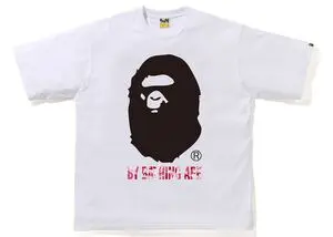 BAPE Abc Camo By Bathing Ape Relaxed Fit Tee Shirt White/pink