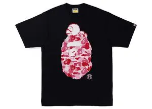 BAPE Abc Camo Milo On Big Ape Tee Shirt Black/pink