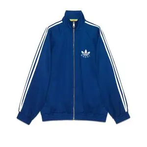 Gucci Gucci X Adidas Cotton Jersey Zip Jacket - Blue
